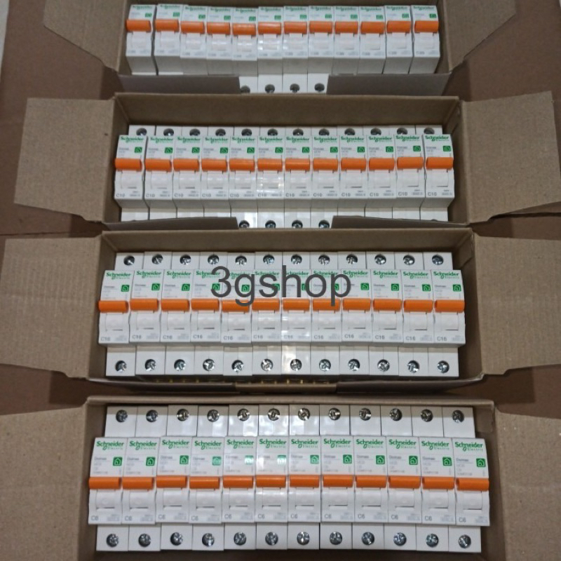 Jual MCB 1P DOMAE 2A, 4A, 6A, 10A, 16A, 20A, 25A, 32A, 40A, 50A, 63A SCHNEIDER | Shopee Indonesia