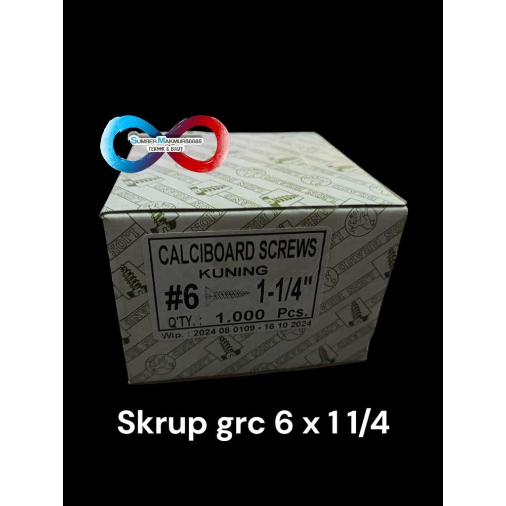 Jual BOX - Skrup kalsiboard / skrup grc 6 x 1 1/4" isi 1000 pcs ...