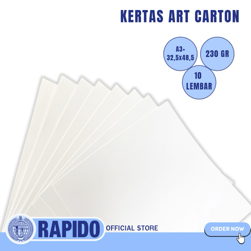 Jual [ 10 Lembar ] Art Carton 230 Gr A3+/ Art Carton Digital Print A3 ...