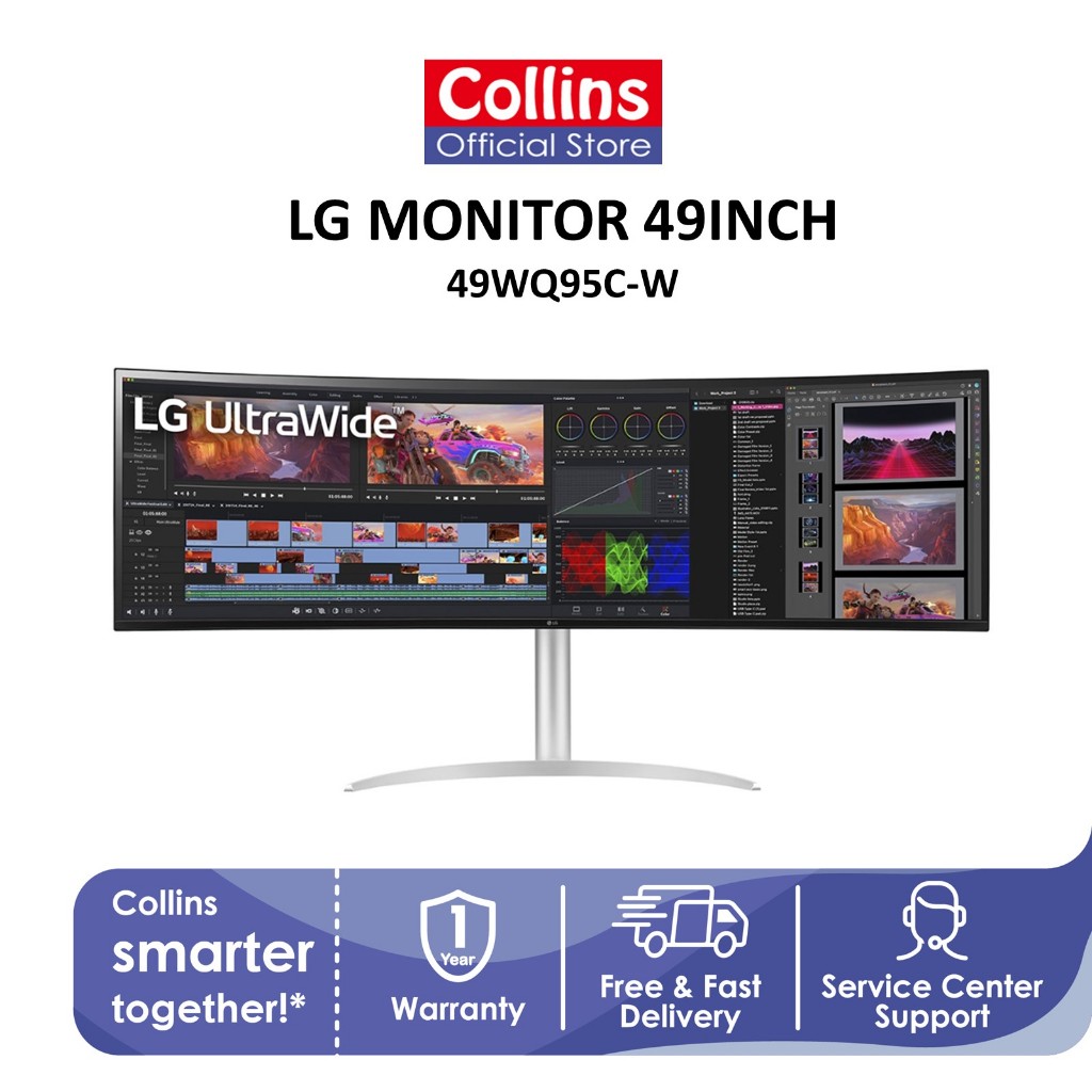 Jual LG Curved Monitor 49" UltraWide Dual QHD 5K with USB Type-C ...