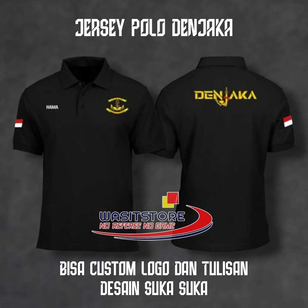Jual JERSEY KERAH POLO T-SHIRT CUSTOM / KAOS KERAH DENJAKA - DETASEMEN ...