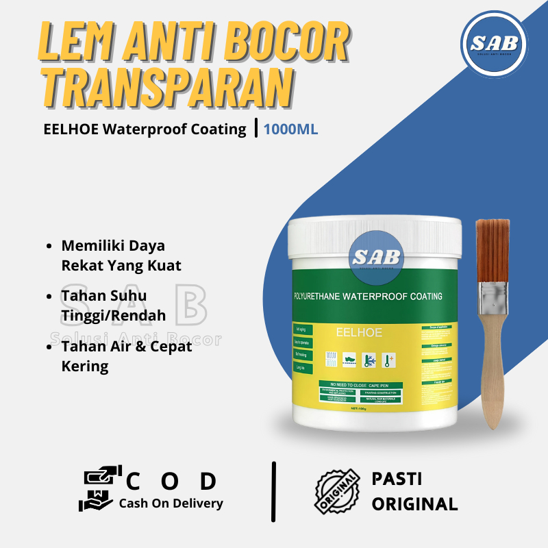 Jual Lem Anti Bocor Transparan Waterproof Clear Coating Cat Pelapis ...