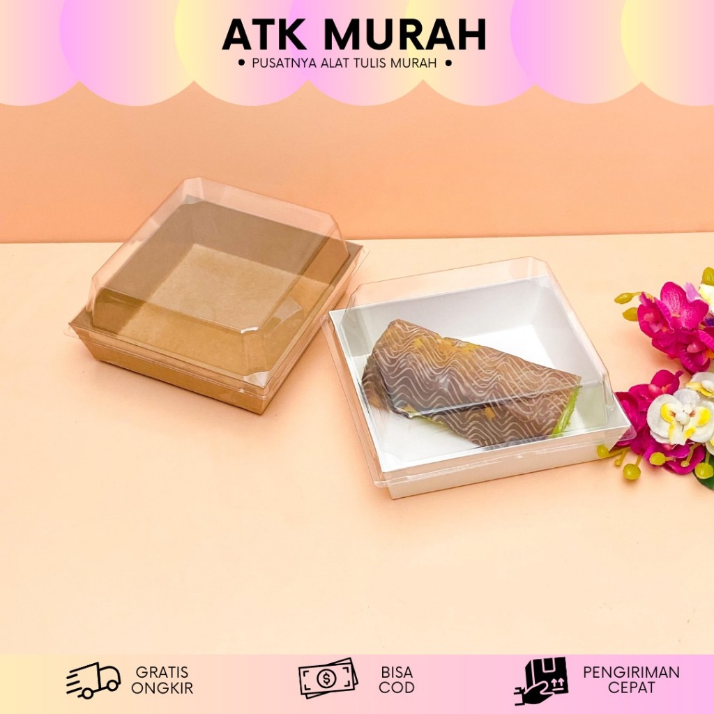 Jual KOTAK MIKA BURGER PERSEGI 12X11,8X6,5 CM KEBAB MAKANAN KUE HAMPERS ...