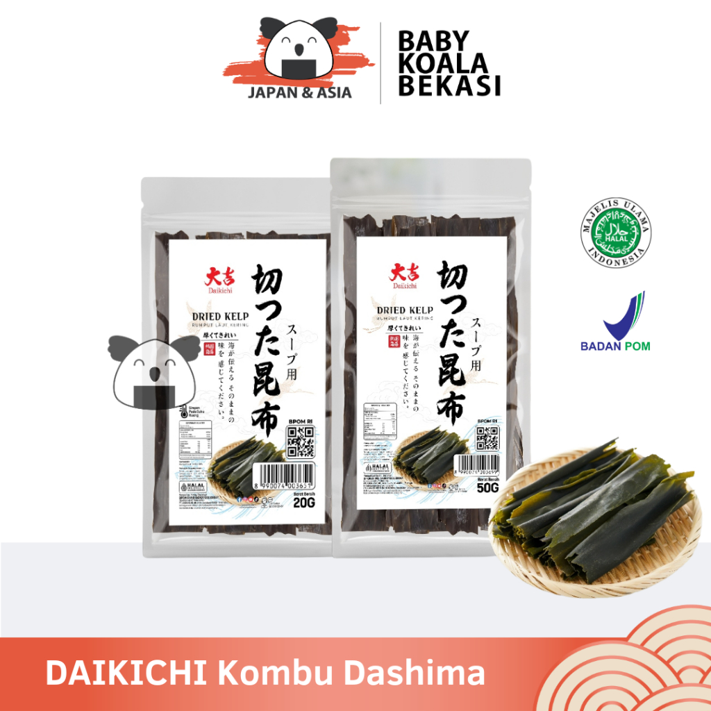 Jual DAIKICHI Kombu Dashi Konbu Dashima 50 g │ Kaldu Rumput Laut Import ...