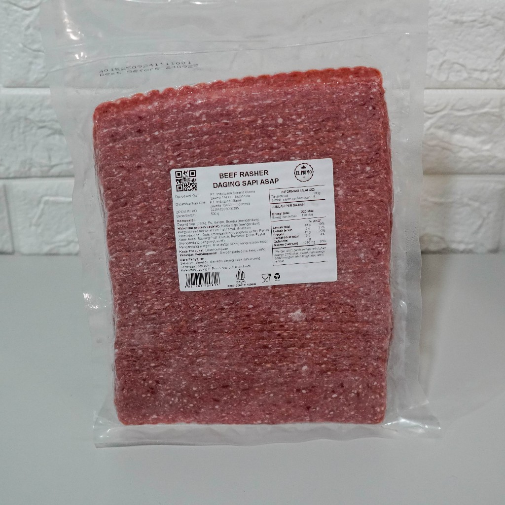 Jual EL PRIMO BEEF RASHER SLICED 500GRAM | Shopee Indonesia