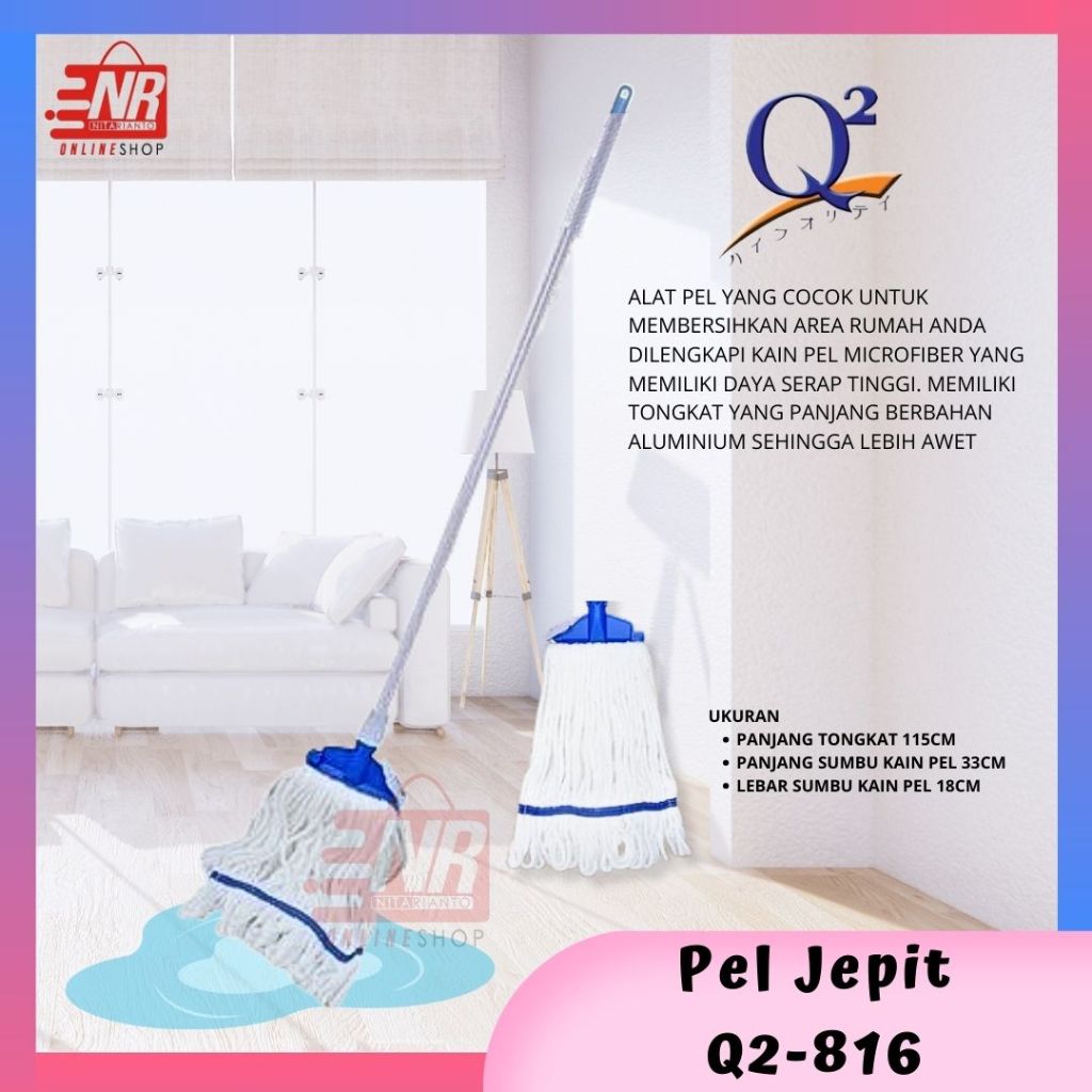 Jual Pel Lantai Jepit Q2-816 / Pel Jepit Cotton Mop / Pel Sumbu Katun ...