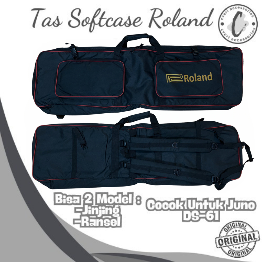 Jual Tas Softcase Keyboard Roland Juno DS-61 Gigbag Jinjing & Ransel Bahan Tebal DS61 | Shopee ...