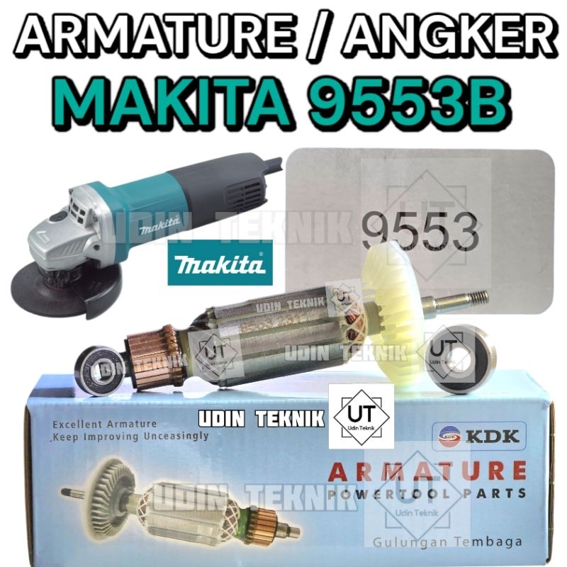 Jual ARMATURE MAKITA 9553B ANGKER MESIN GERINDA 4" MAKITA 9553 B KDK ...