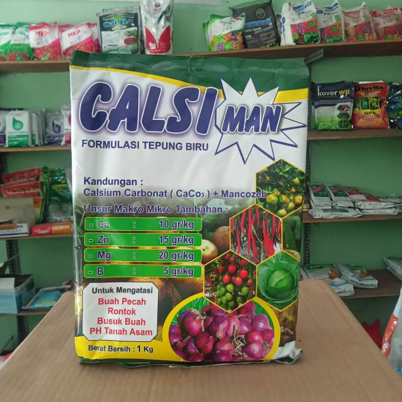 Jual CalsiMan Calsium+Mancozeb Biru 1kg | Shopee Indonesia