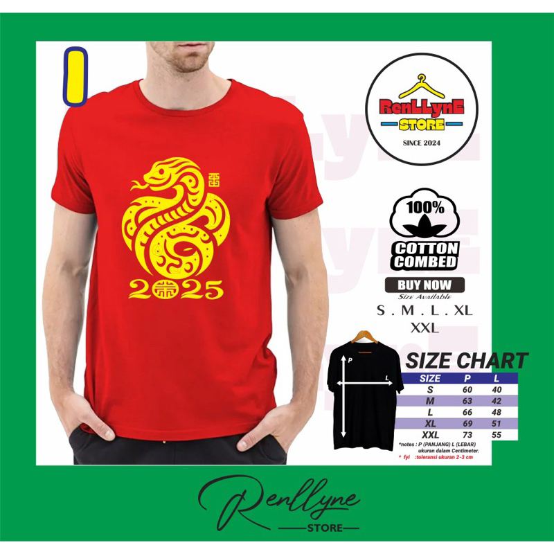 Jual Kaos Imlek Ular 2025 Seragam Imlek Keluarga Baju Imlek Ular ...