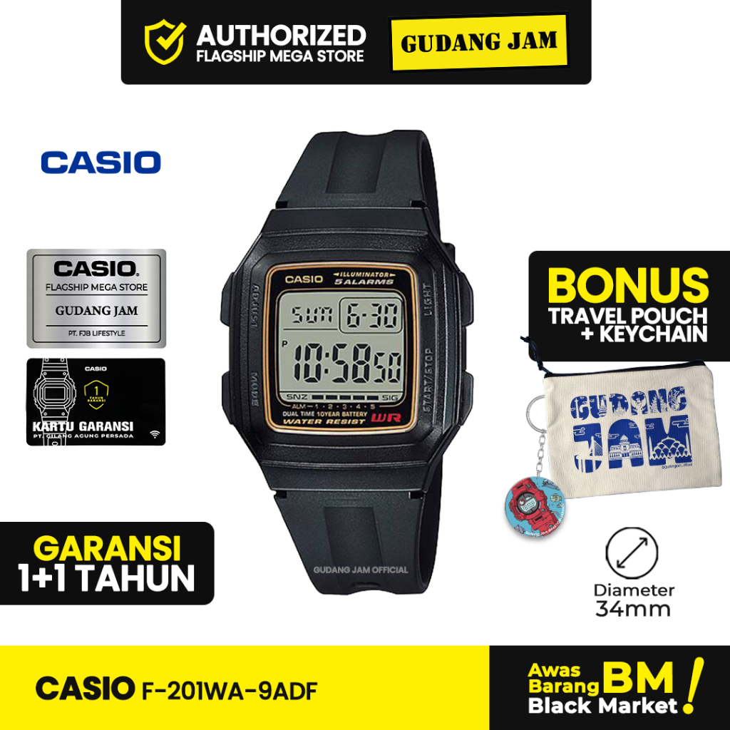 Jual Jam Tangan Casio F-201WA-9ADF F-201WA F-201 F201WA F 201WA | Shopee Indonesia