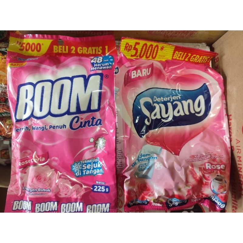 Jual 3 pc detergent sabun cuci boom sayang 220gr | Shopee Indonesia