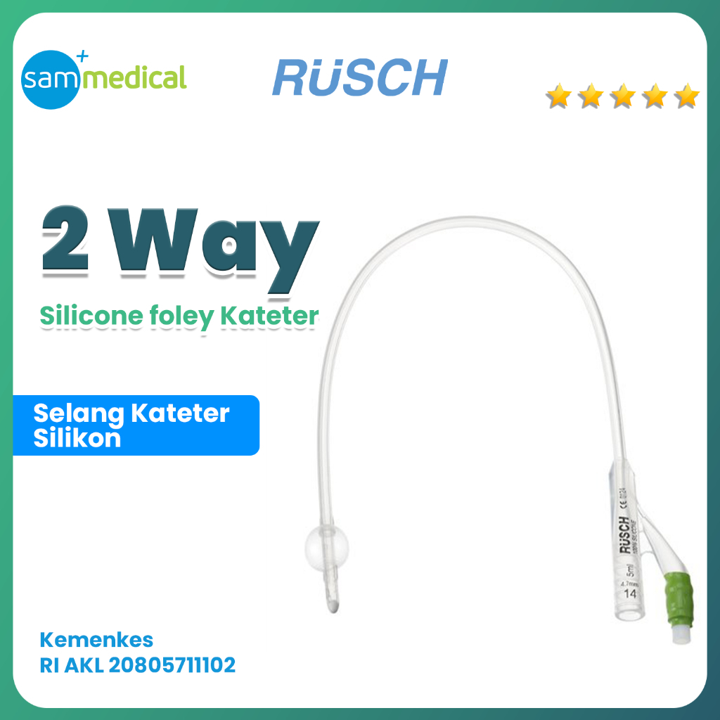 Jual Rusch 2 Way Silicone Folley Catheter / Selang Urine Foli / Selang ...
