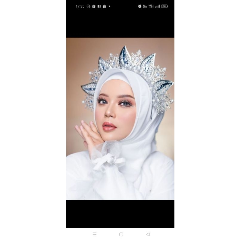 Jual (style 66) bando adat/bando tari/bando karnaval (warna silver ...