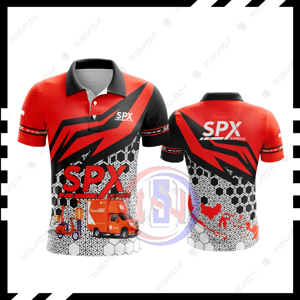 Jual JERSEY SHOPEE EXPRESS FULL PRINTING BAJU KAOS POLO DRIVER KURIR ...