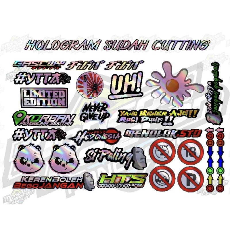 Jual Stiker Print Cut Stiker Motor Stiker Racing Sticker Motor sticker ...