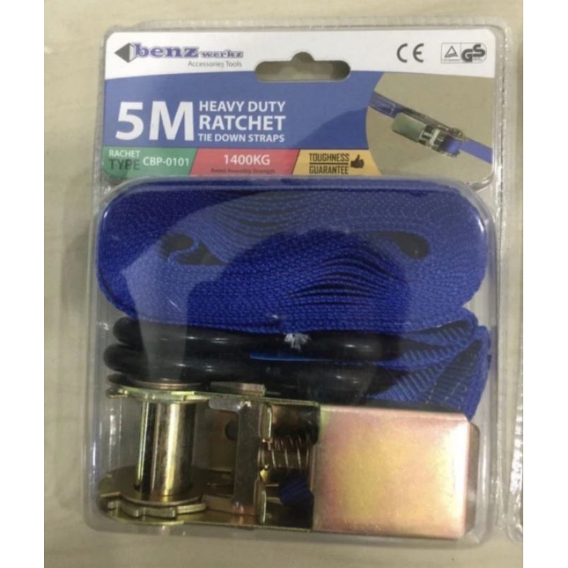 Jual Benz Work Heavy Duty Ratchet Tie Down Straps 5M ratchet tiedown 1T ...