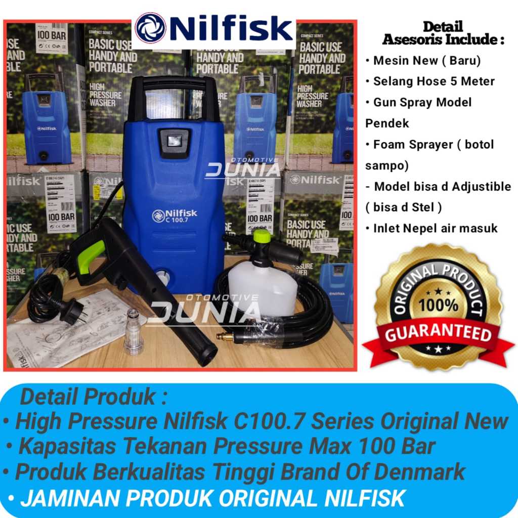 Jual Nilfisk High Pressure Cleaner C100.7 / Nilfisk C105.7 Original I Nilfisk High pressure ...