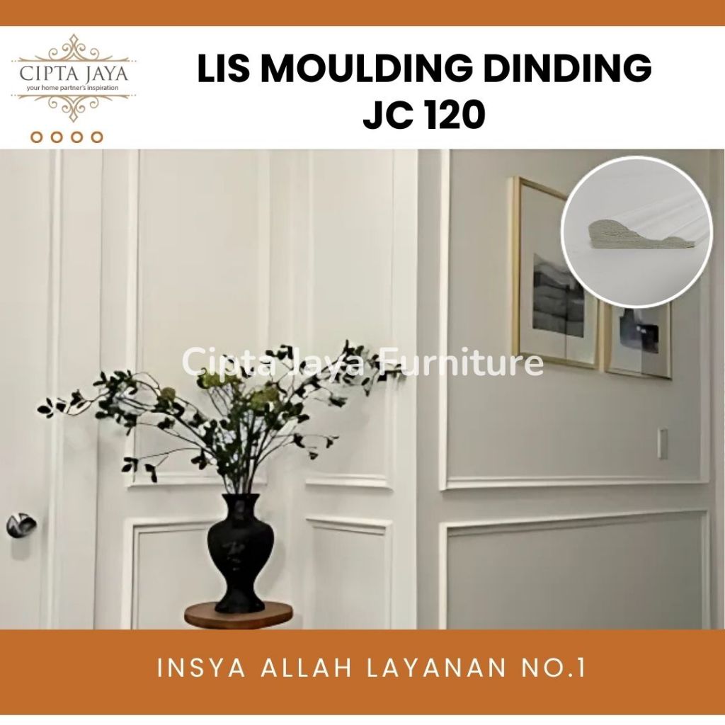 Jual Moulding Molding Kayu Gipsum Dinding Kayu Siap Pakai PVC Foam Wall ...