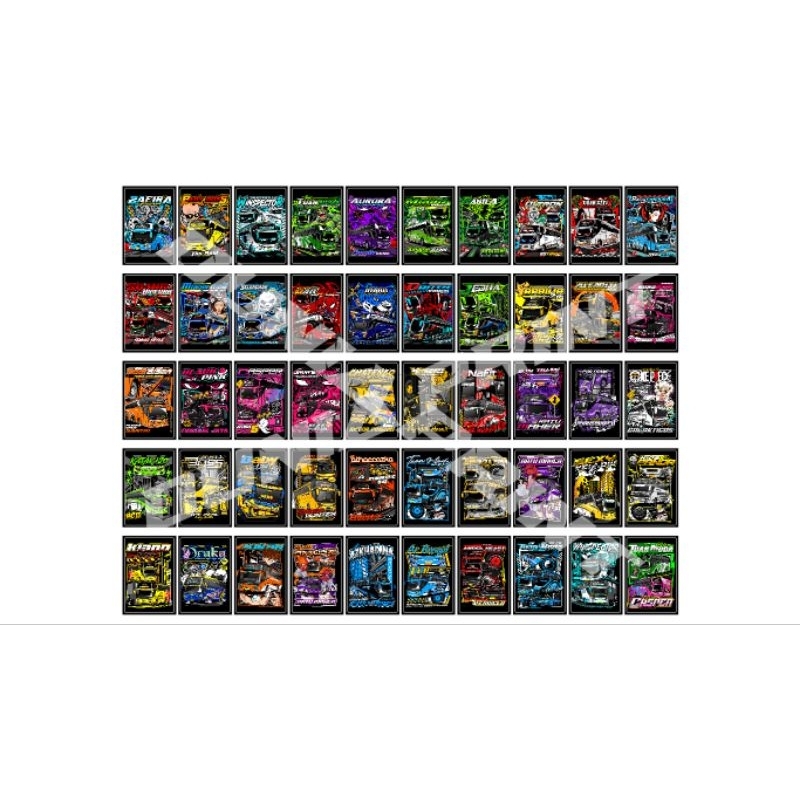 Jual CETAK POSTER DINDING A4 CUSTOM NAMA BUSMANIA TELOLET BASURI ...