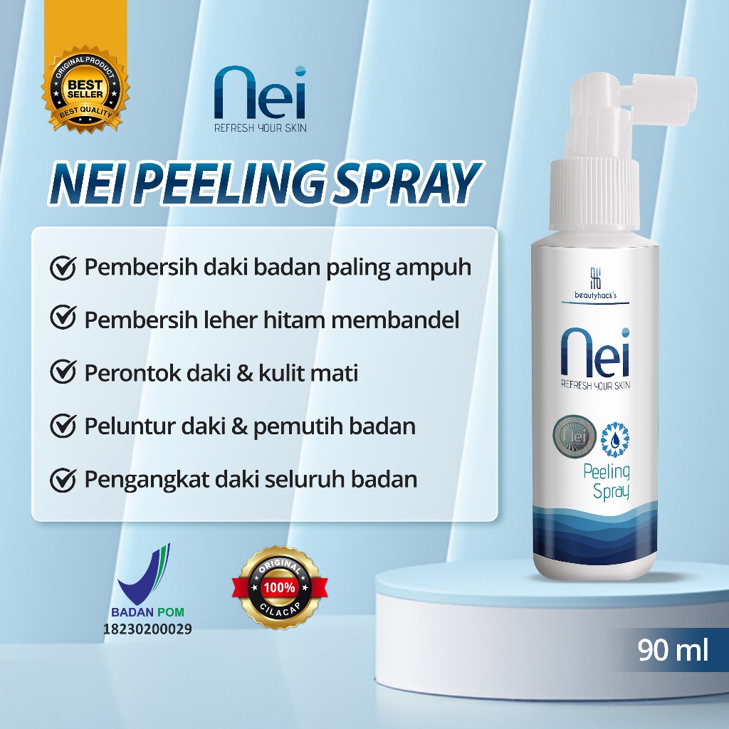 Jual NEI Peeling Spray Pengangkat Kulit Mati Pemutih Leher Hitam Siku ...