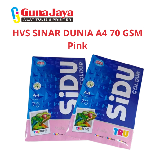 Jual HVS SINAR DUNIA A4 70 GSM Pink - Kertas HVS A4 70 GSM Berwarna ...