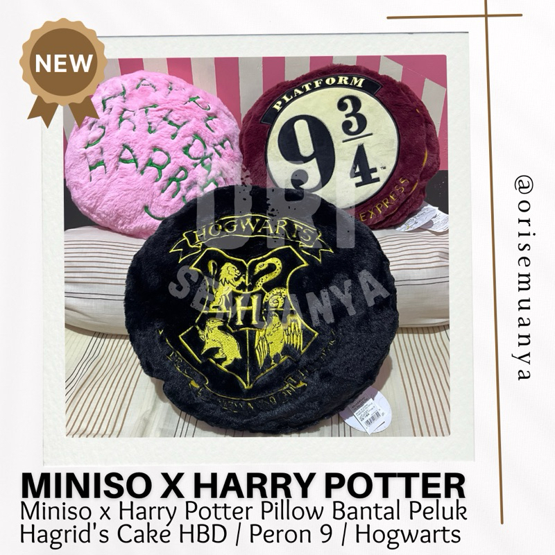 Jual Miniso x Harry Potter Pillow Bantal Peluk Hagrid's Cake HBD ...