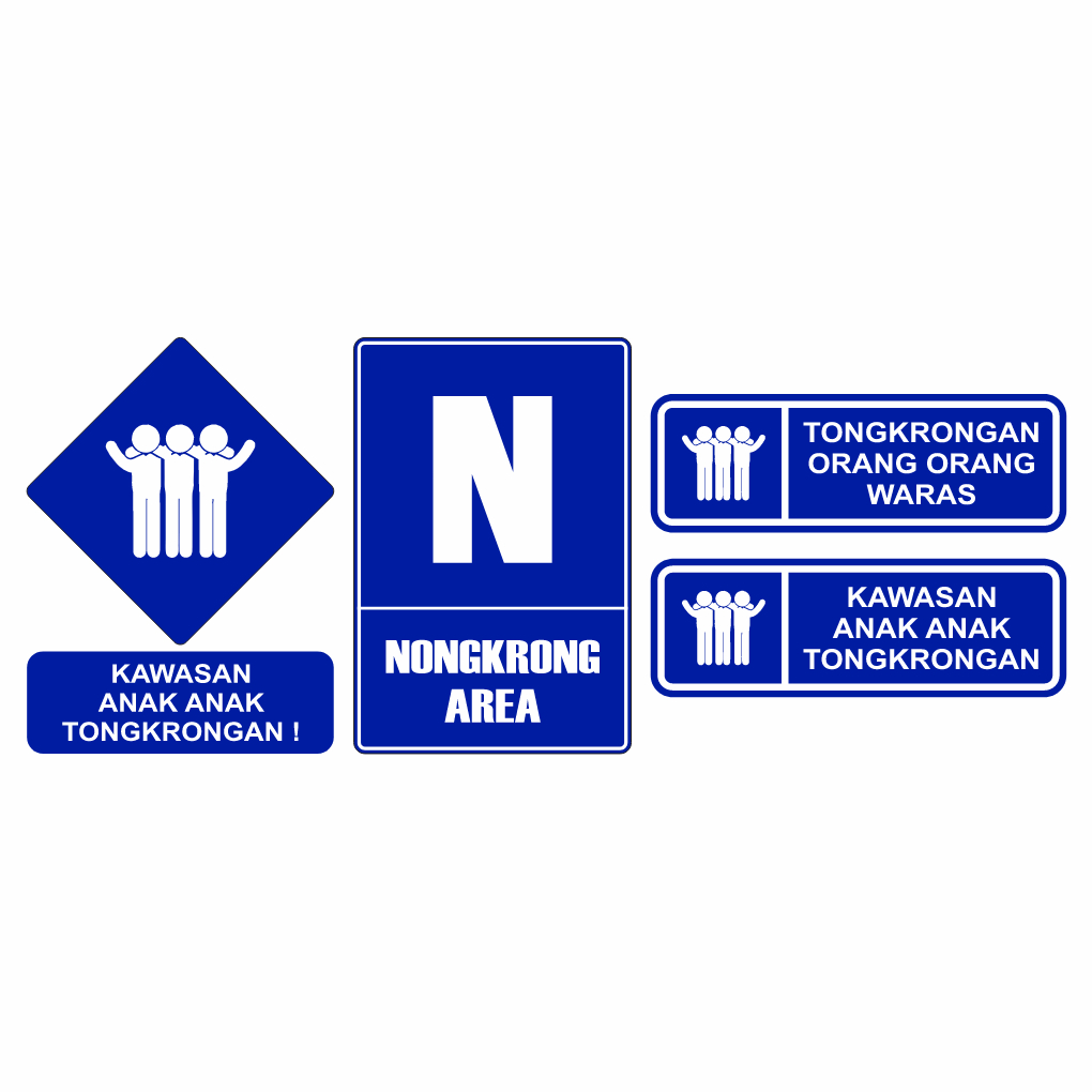 Jual KARIMIKA Sign Board Akrilik TONGKRONGAN AREA Papan Tanda Rambu ...