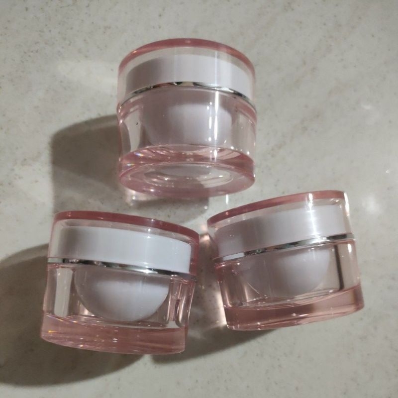 Jual pot cream acrilic 10g transparan pink | Shopee Indonesia