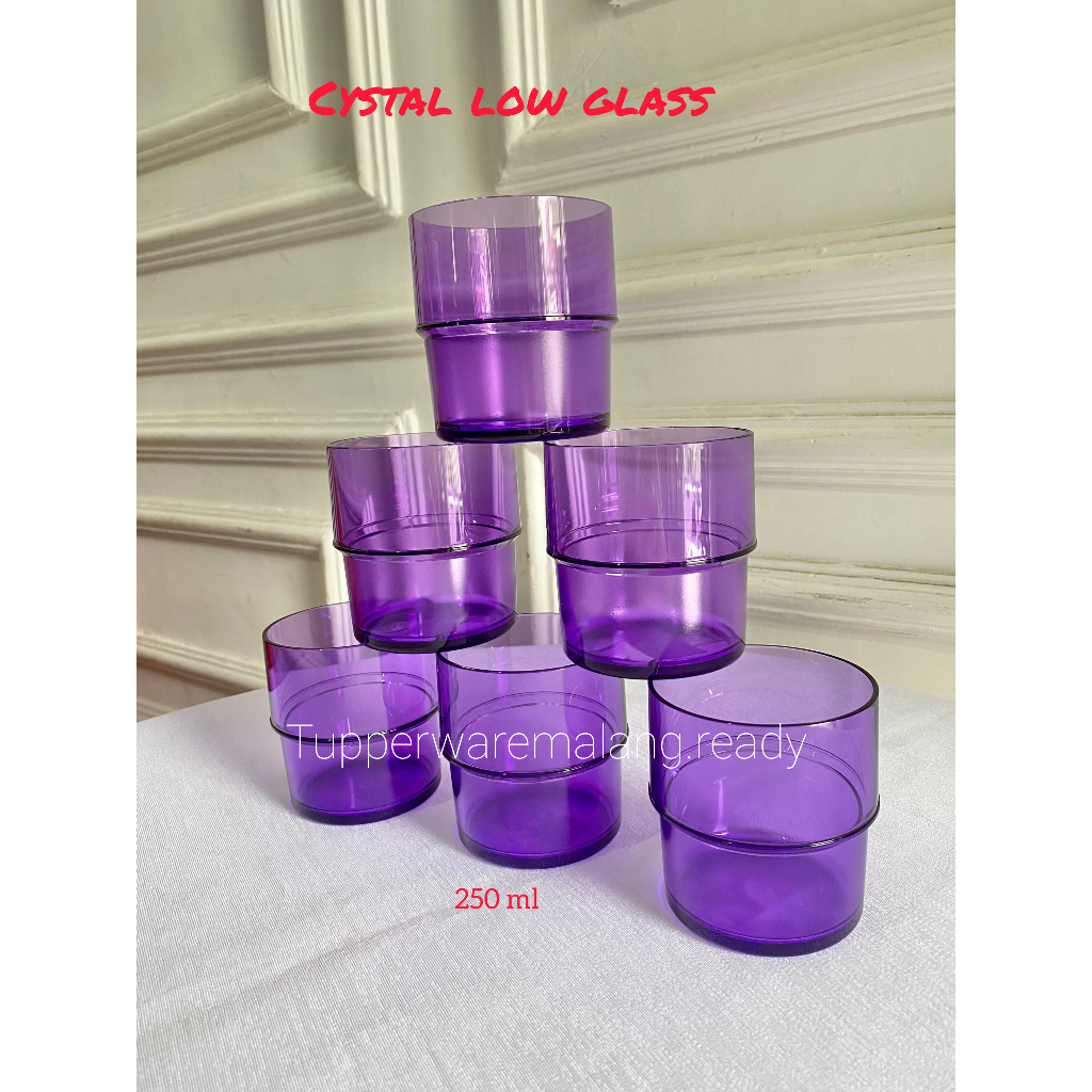 Jual SALE!! GELAS TUPPERWARE CRYSTAL LOW GLASS 1PC / GELAS PLASTIK ...