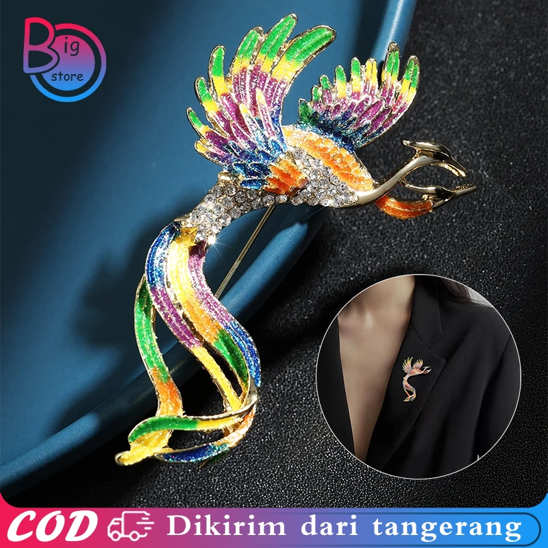 Jual Pin Jas Wanita Gaya Korea Bross Phoenix Warna Bros Burung Phoenix ...