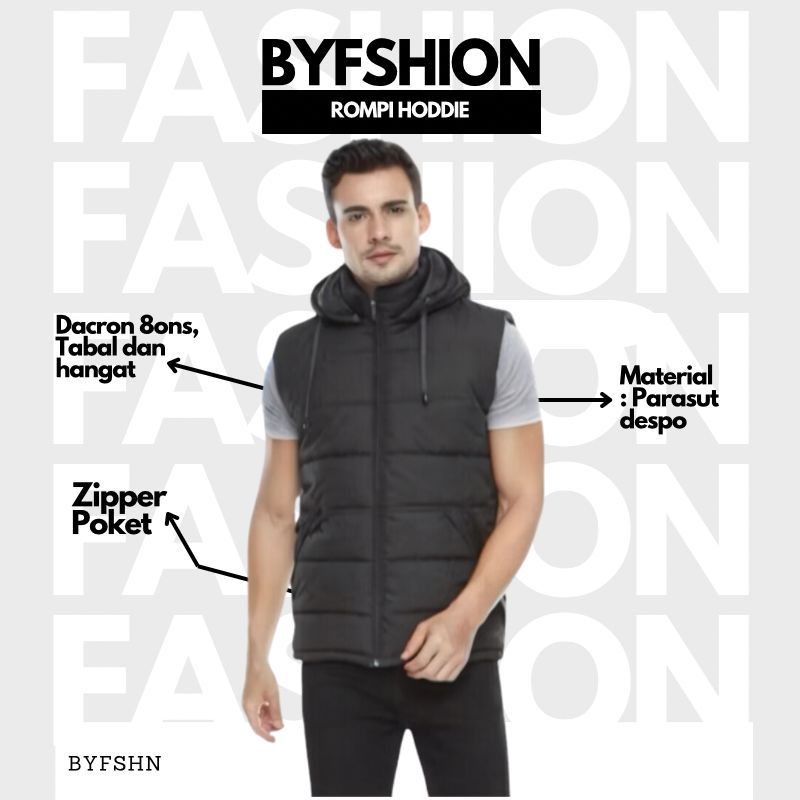 Jual Rompi Puffer Topi Anti angin Rompi Motor Custom Abu Tua | Shopee ...