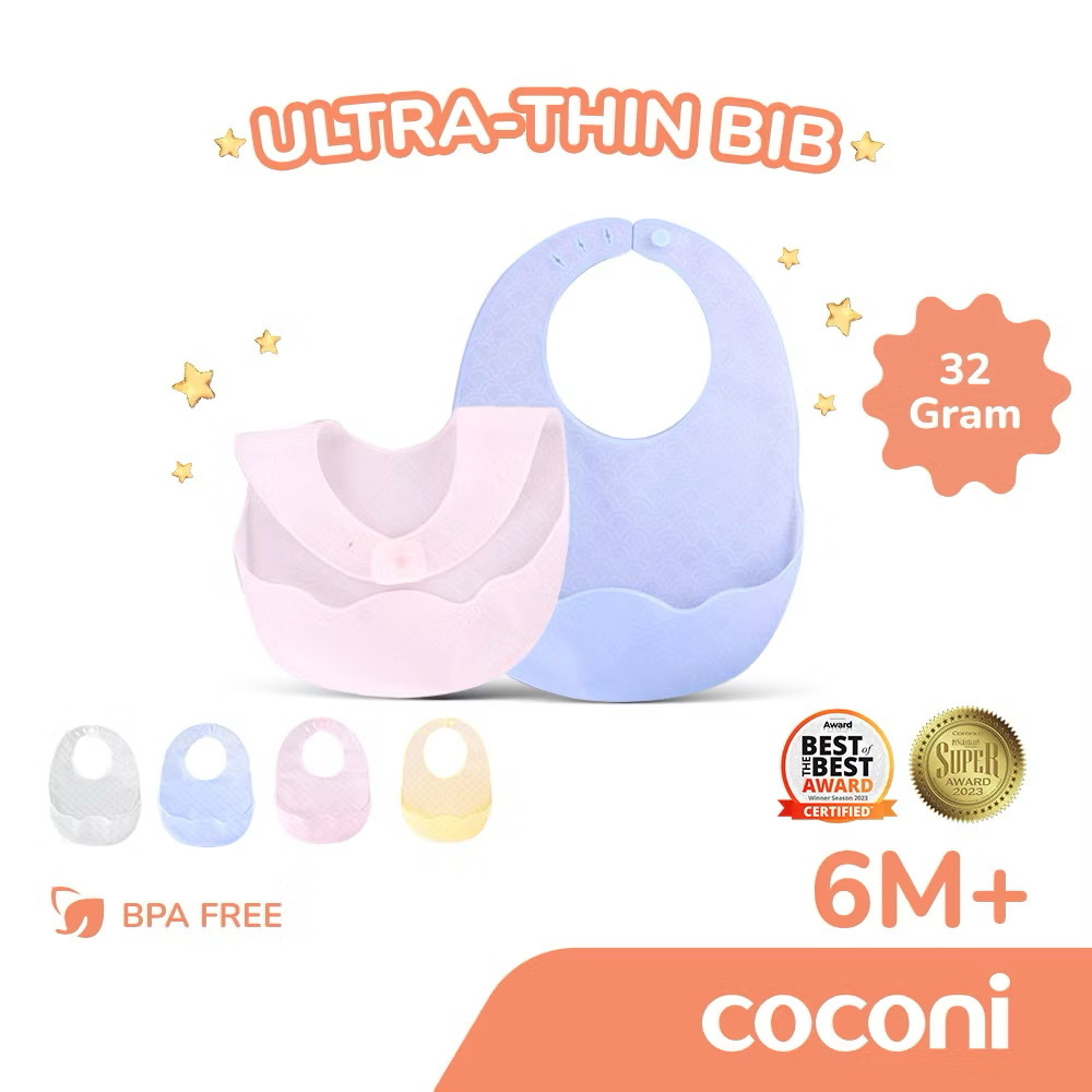 Jual COCONI Ultra-Thin Silicone Bib | BABY CITY Coconi Bib Baby ...