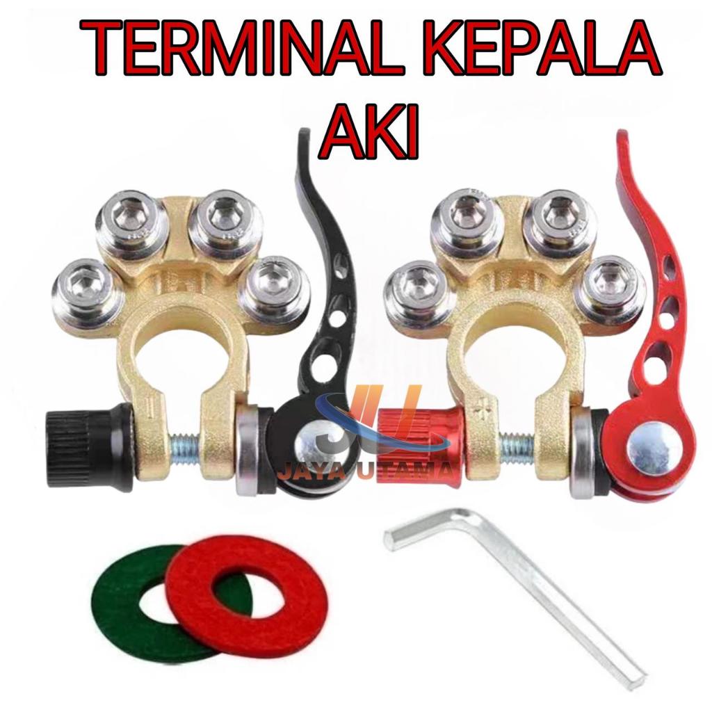 Jual Terminal Kepala Aki Mobil Bahan Kuningan Klem Accu Mobil Tembaga ...