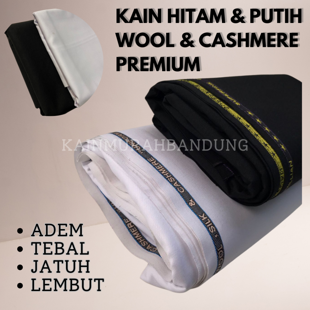 Jual KAIN PUTIH BERSIH DAN HITAM PREMIUM IMPORT DINAS PNS ASN PERAWAT ...