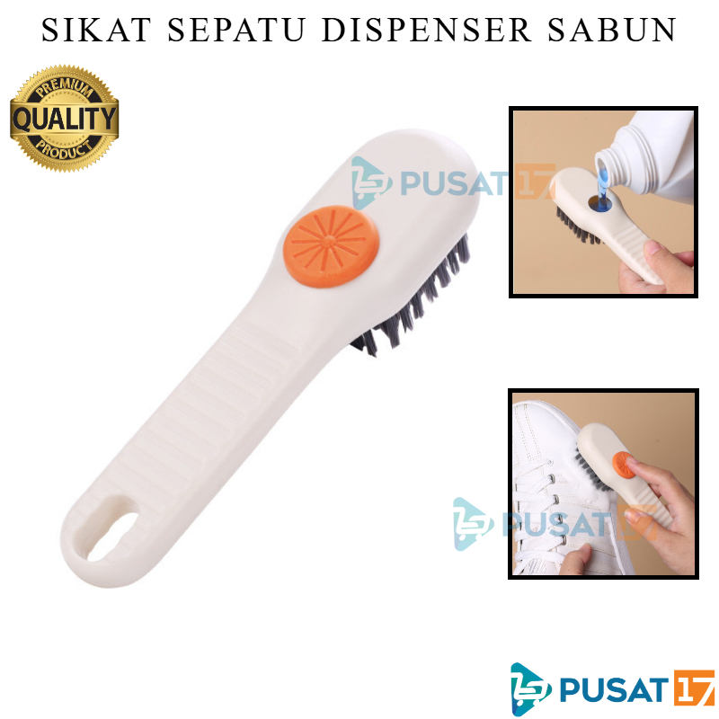 Jual PUSAT17 SIKAT PEMBERSIH SEPATU DENGAN DISPENSER SABUN SIKAT CUCI ...