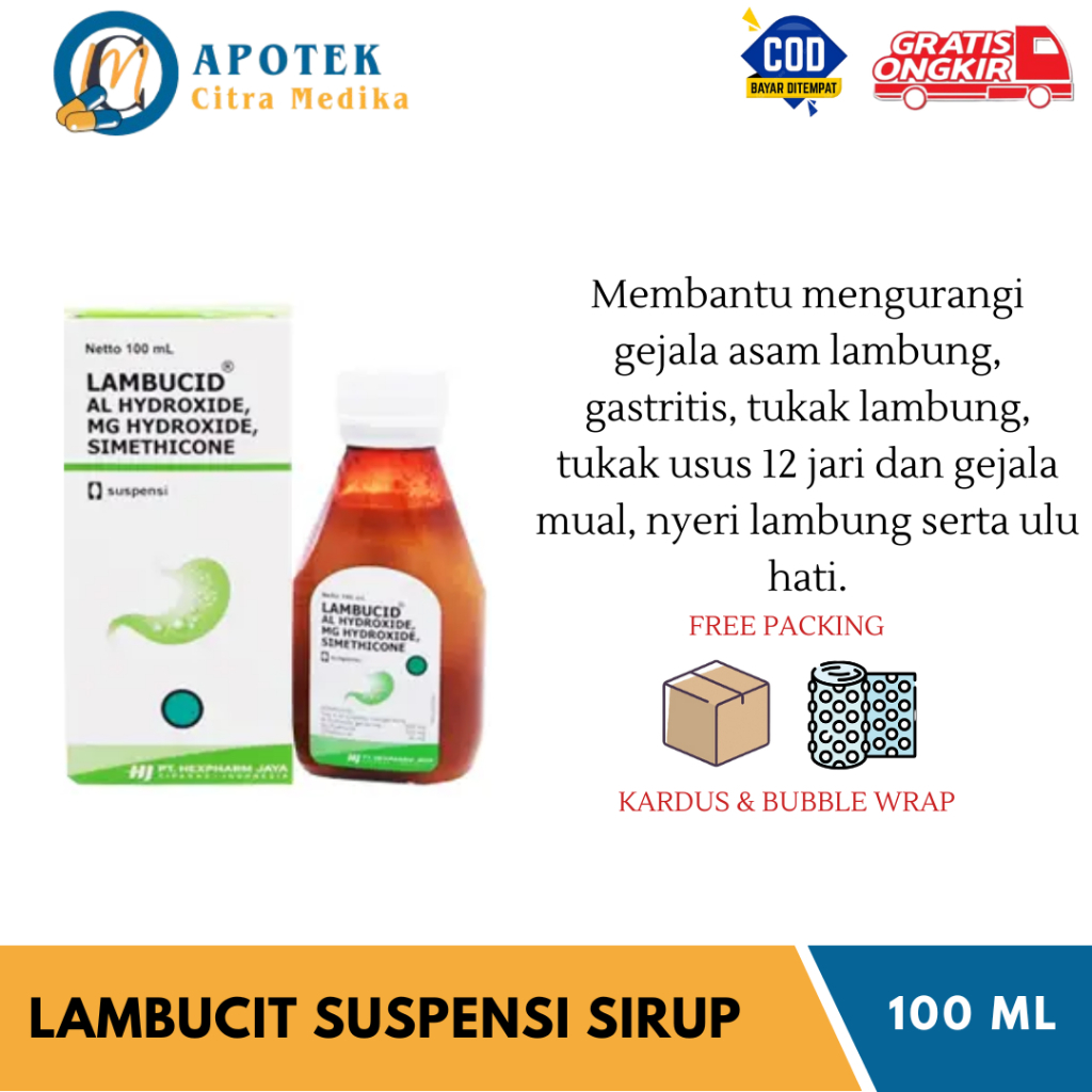Jual Lambucid 𝐒𝐢𝐫𝐮𝐩 𝟏𝟎𝟎𝐌𝐋 - Meredakan Asam Lambung, Perut Kembung dan ...