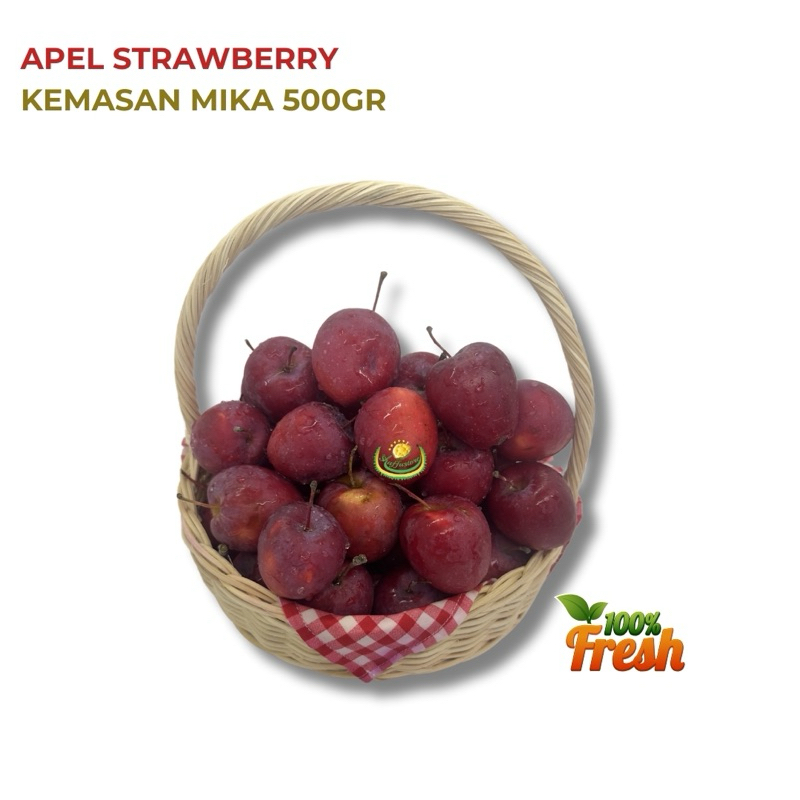 Jual Apel Strawberry - Kemasan Mika 500gr | Shopee Indonesia