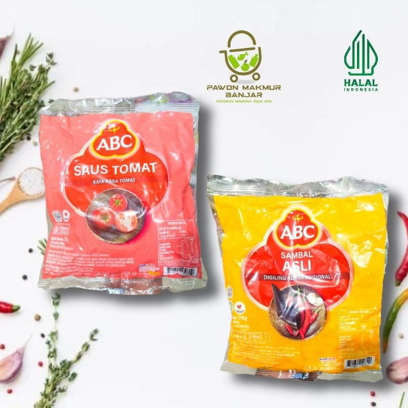 Jual ABC SAUS TOMAT & SAUS SAMBAL KEMASAN SACHET 8 GR / 1 PACK ISI 22 ...