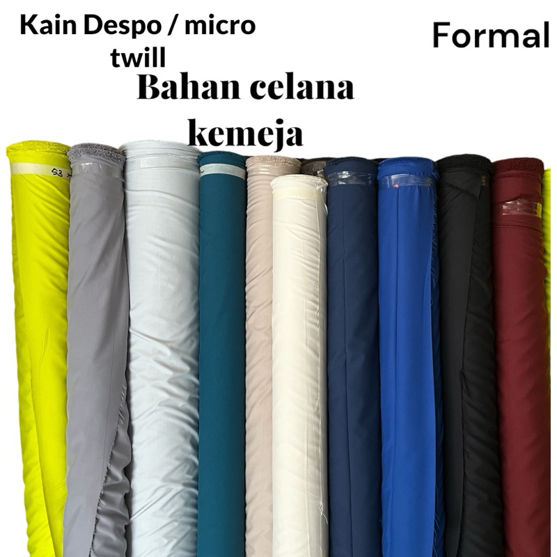 Jual Kain Despo Serat Twill Micro Desbo Semy Stretch Satu Sisi Bahan ...