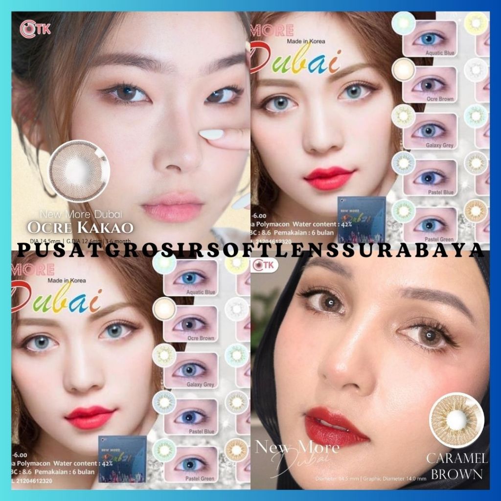 Jual SOFTLENS NEW MORE DUBAI 14,5 MM NORMAL & MINUS PART 2 ///// SOFLEN ...