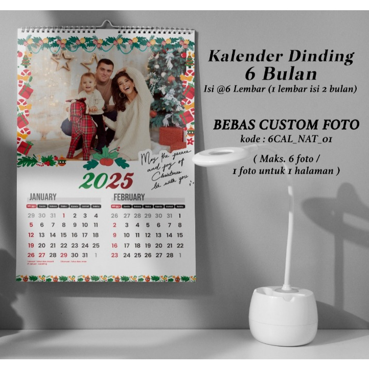 Jual CUSTOM KALENDER 2025 DINDING BISA PAKAI FOTO & KALENDER TEMA NATAL ...