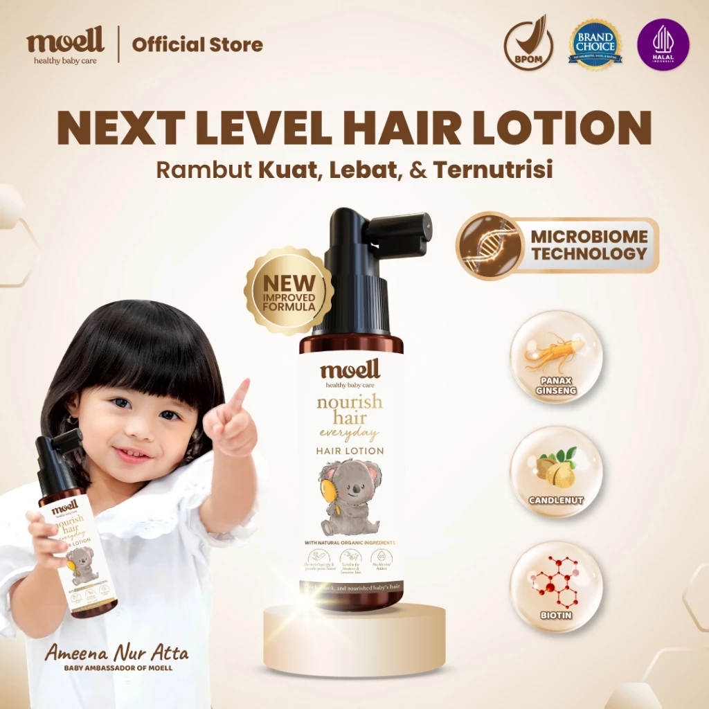 Jual MOELL Hair Lotion / Baby Hair Lotion Moell / Hair Lotion Baby ...