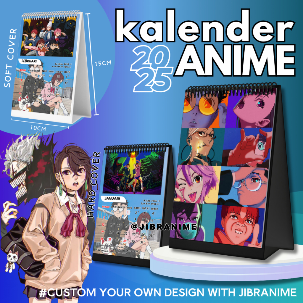 Jual Calendar / kalender meja 2025 anime Dandadan / Custom kalender ...