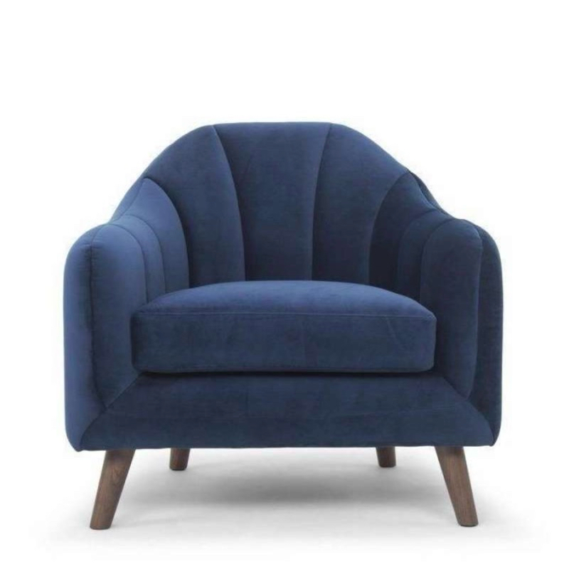 Jual sofa single seat minimalis modern warna biru | Shopee Indonesia