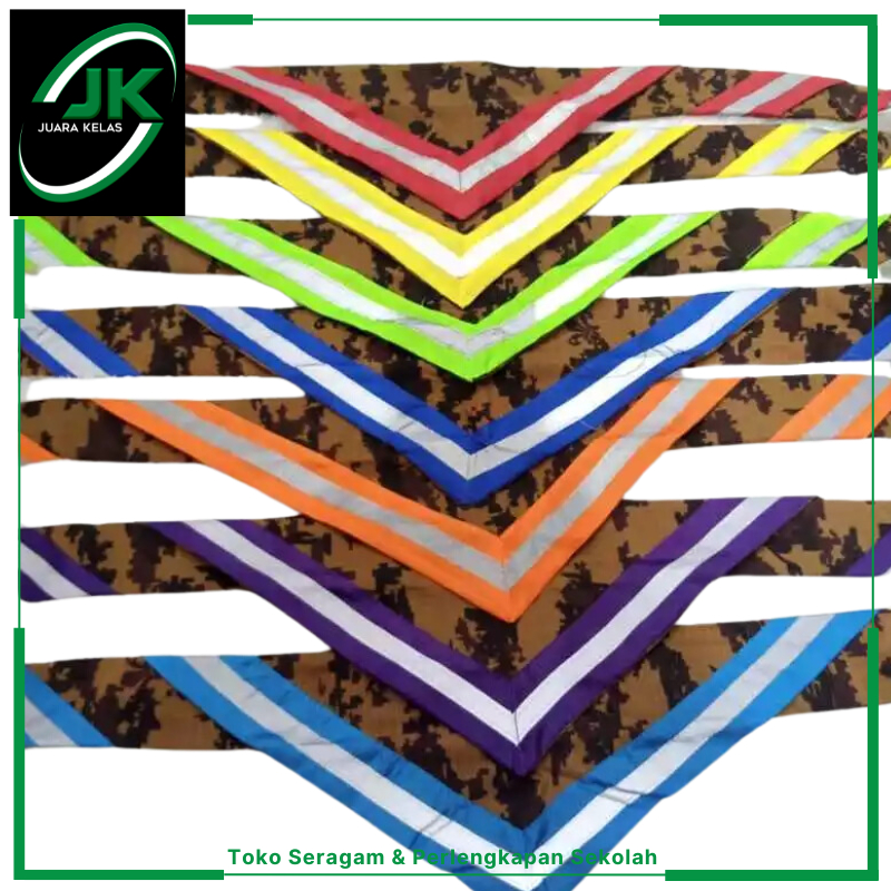 Jual [JK] Scraf Syal kacu Pramuka Kombinasi Warna Loreng List Menyala ...