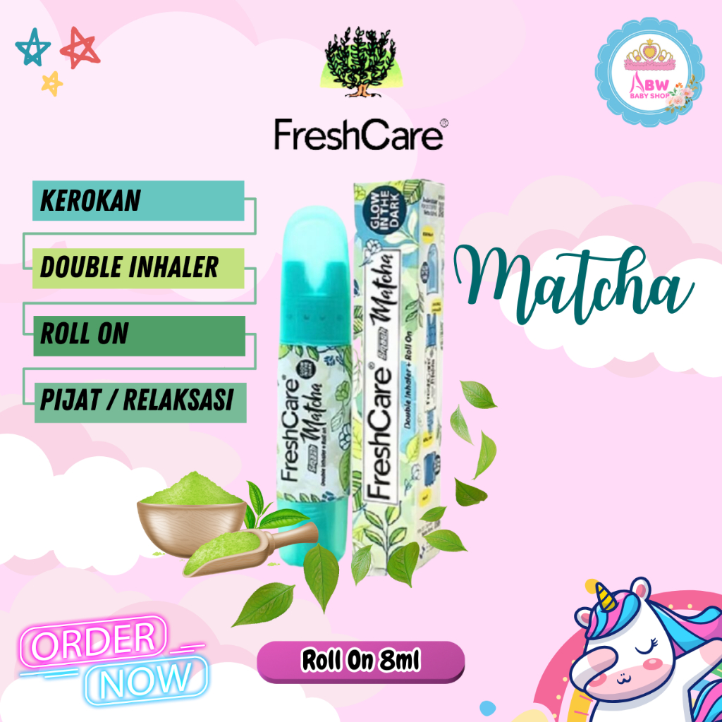 Jual FreshCare Smash Matcha Roll On 8ml Double Inhaler + Kerokan + Roll ...
