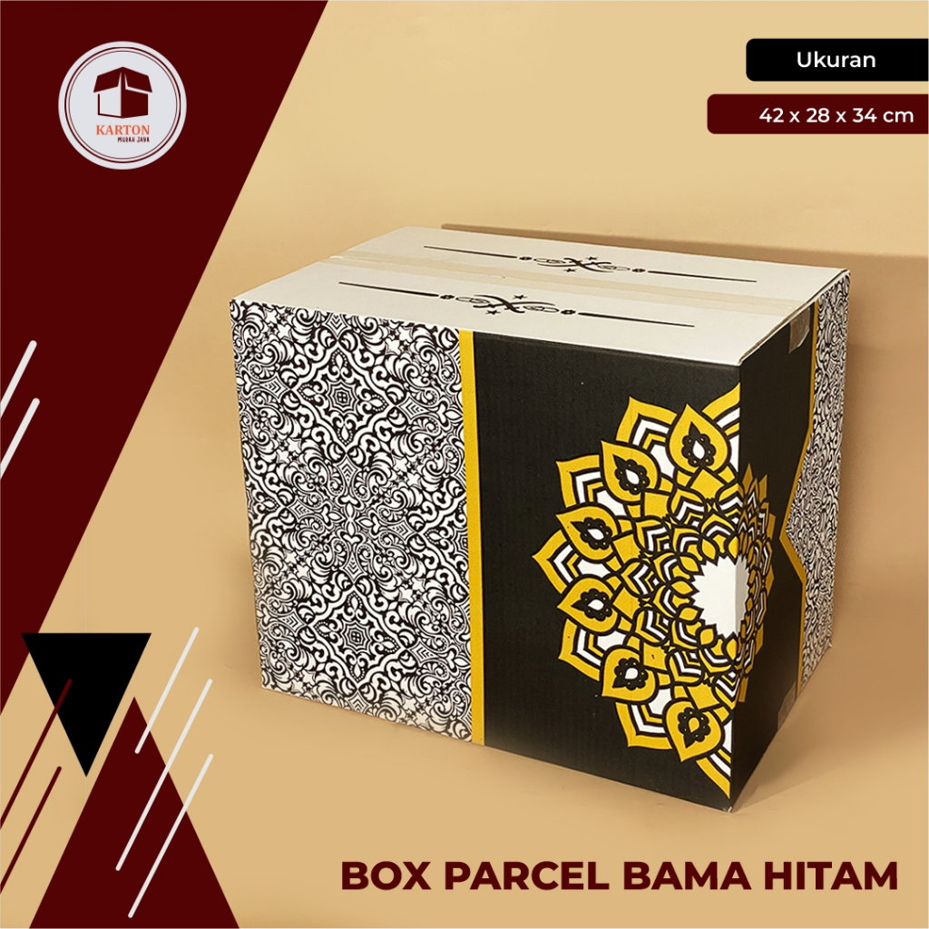 Jual BOX PARCEL BAMA HITAM 42 x 28 x 34 -Box Parcel Batik Hitam/Box ...
