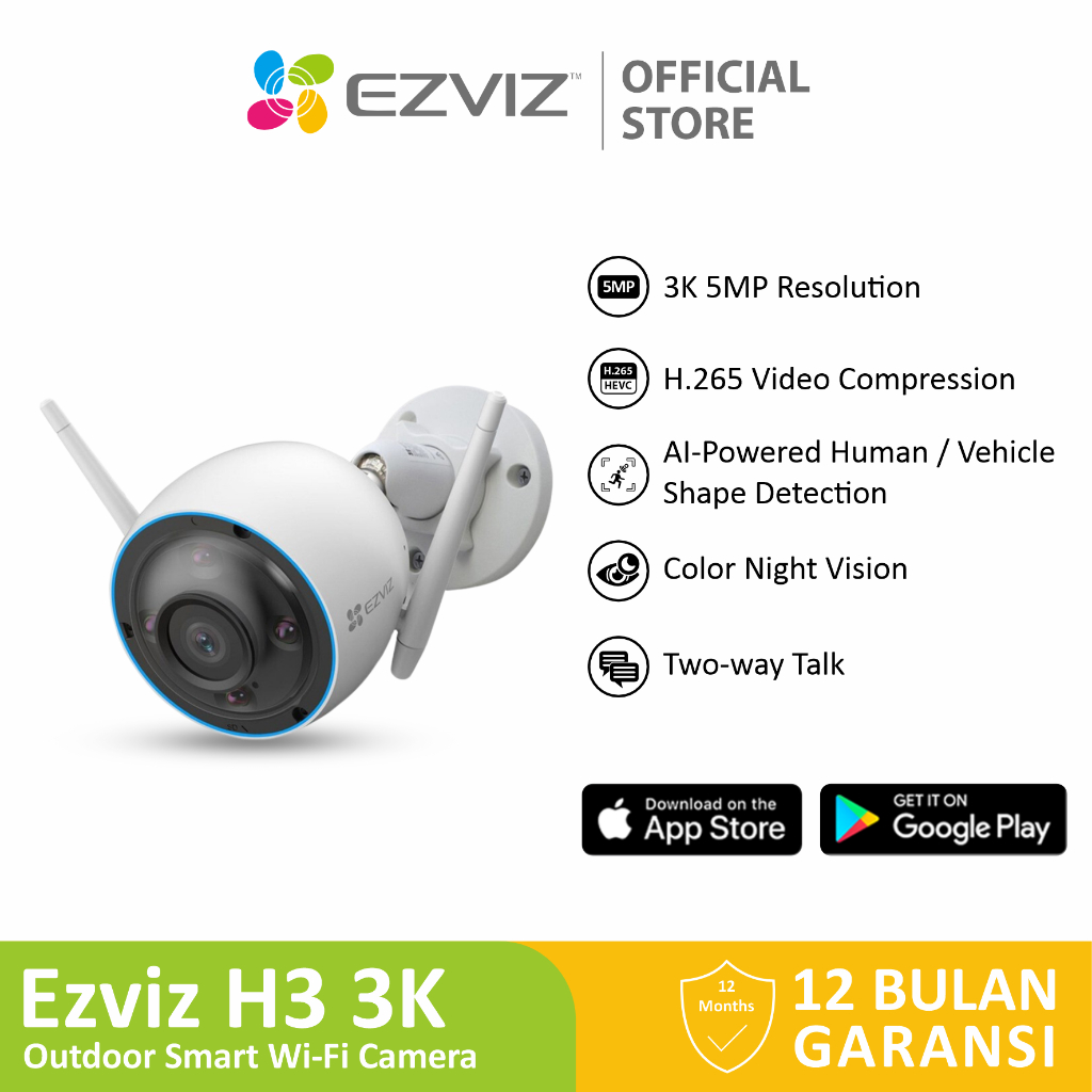 Jual Ezviz H3 3K Smart CCTV Outdoor Home Wifi IP Camera | Shopee Indonesia