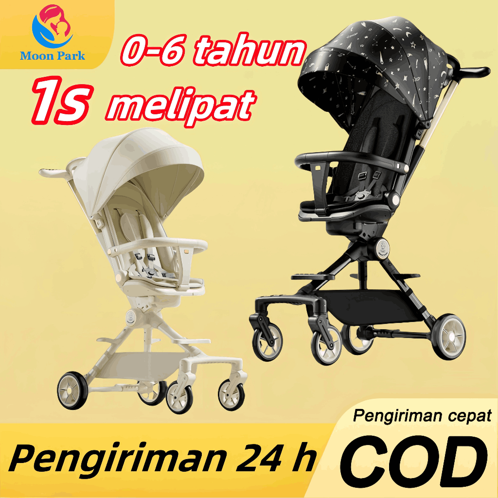 Jual BEIGE stroller baby Kereta Dorong Bayi 2 Arah Stroller Duduk ...